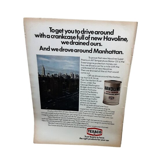 Wall Decor | 1971 Texaco Havoline Motor Oil Manhattan New York Original ...